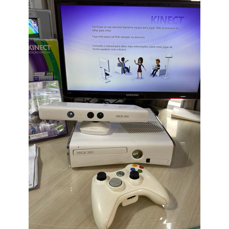 Xbox 360 Slim Branco em Oferta Shopee 2025