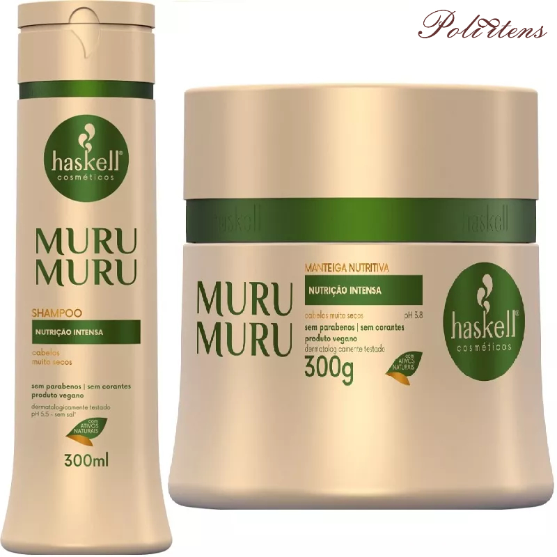 Kit Haskell Murumuru Shampoo 300ML + 1 Mascara 300ML | Shopee Brasil