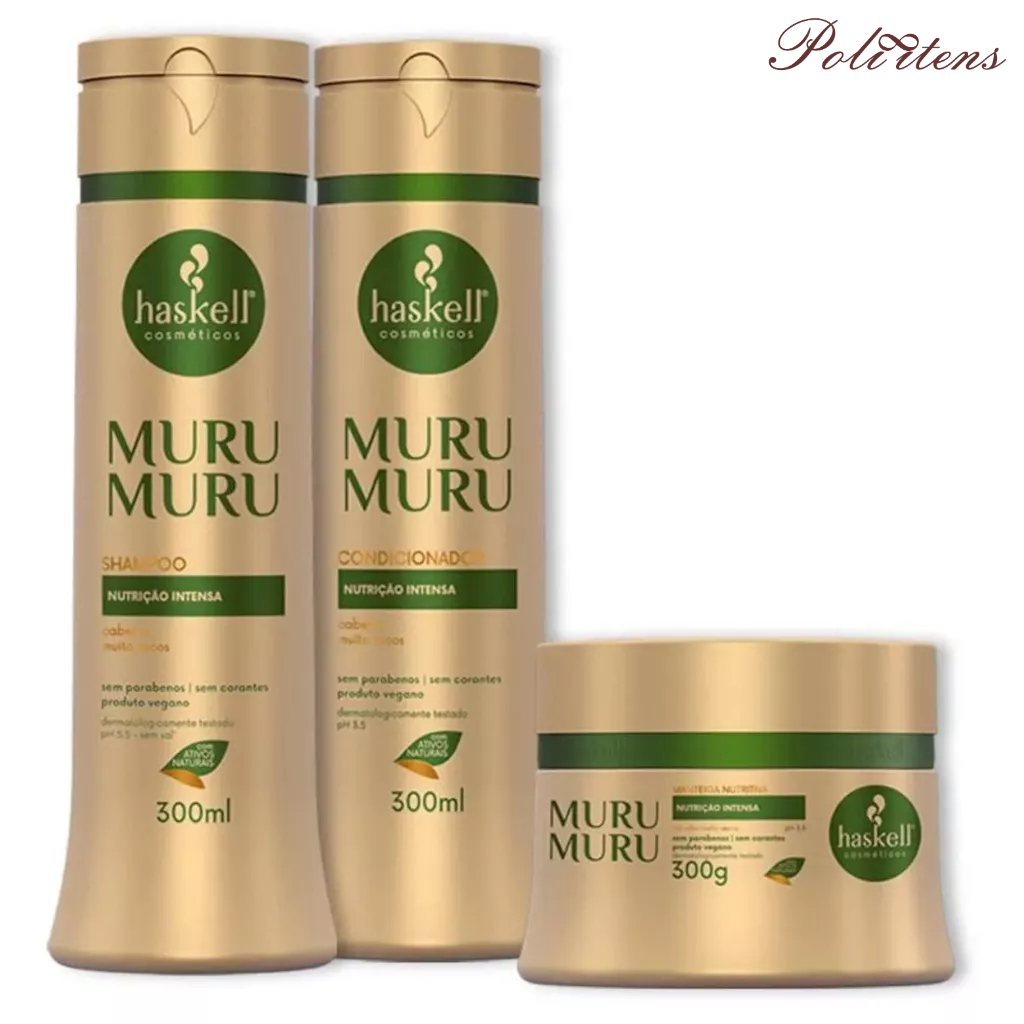 Kit Haskell Murumuru Shampoo 300ML 1 Condicionador 300ML 1 Mascara 300ML | Shopee Brasil