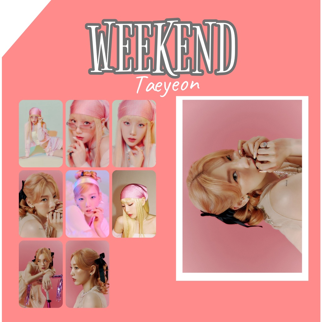 KIT TAEYEON Weekend Comeback Photocards Poster A4 Kpop Girls Generation ...
