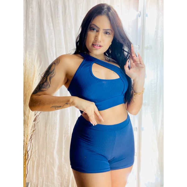 conjunto canelado / conjunto feminino | Shopee Brasil