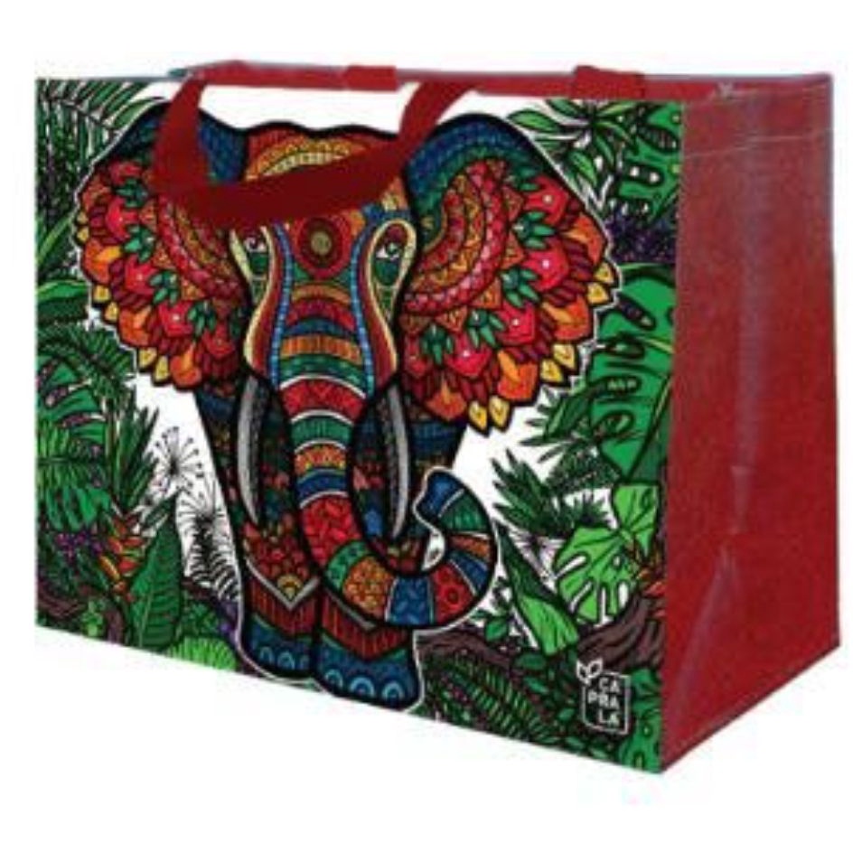 Sacola Retornável de Ráfia Ecobag MINI B4u CáPraLá Coleção Dan Roots 2 ...