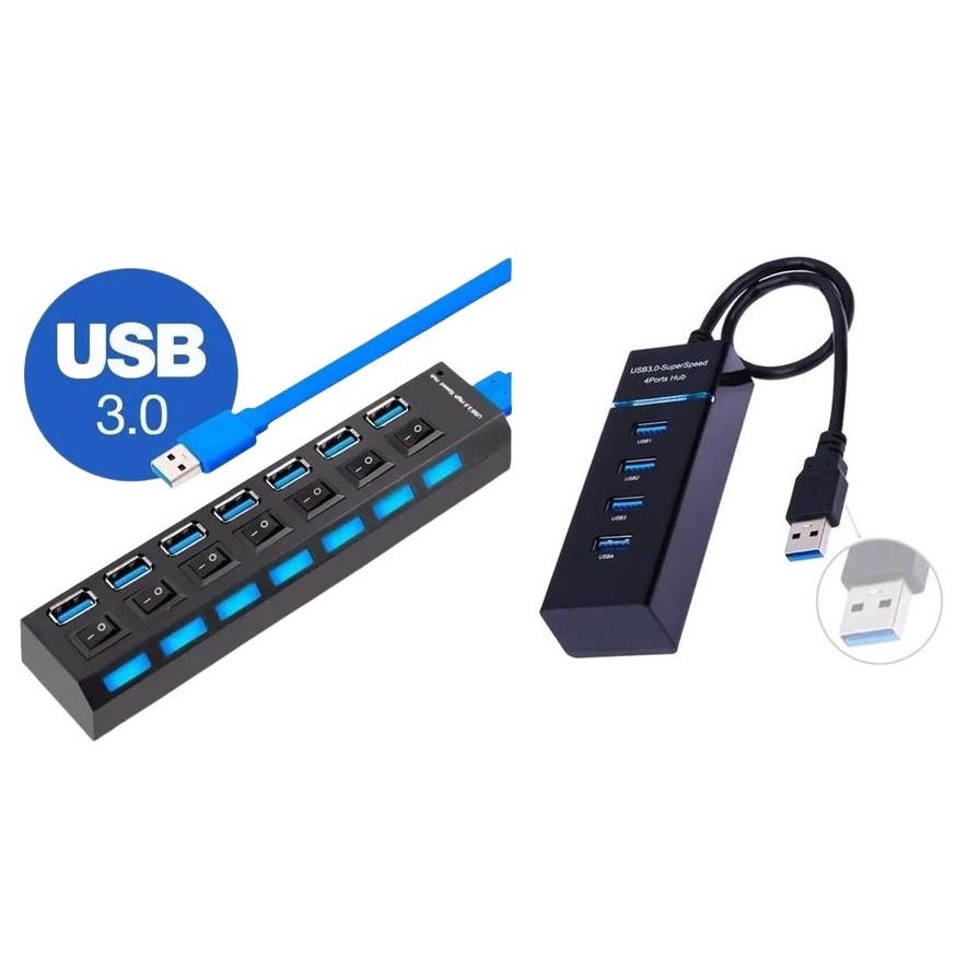 Hub Usb Hi-Speed 3.0 Real 4 e 7 Portas 1TB Led Indicador "Totalmente ...