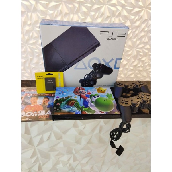 Play 2 Com 2 Controles +3 Jogos+Memory Card PlayStation 2 Ps2 | Shopee ...