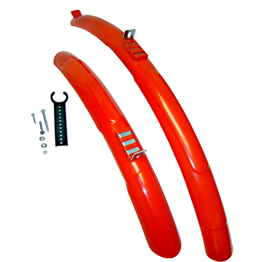 Paralama De Bicicleta Bike Mtb Nylon Aro 26 (par) Vermelho | Shopee Brasil