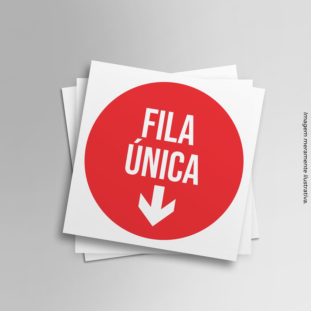 Kit Cartela Fila Unica Sinalizacao Adesivo 10 Unidades | Shopee Brasil