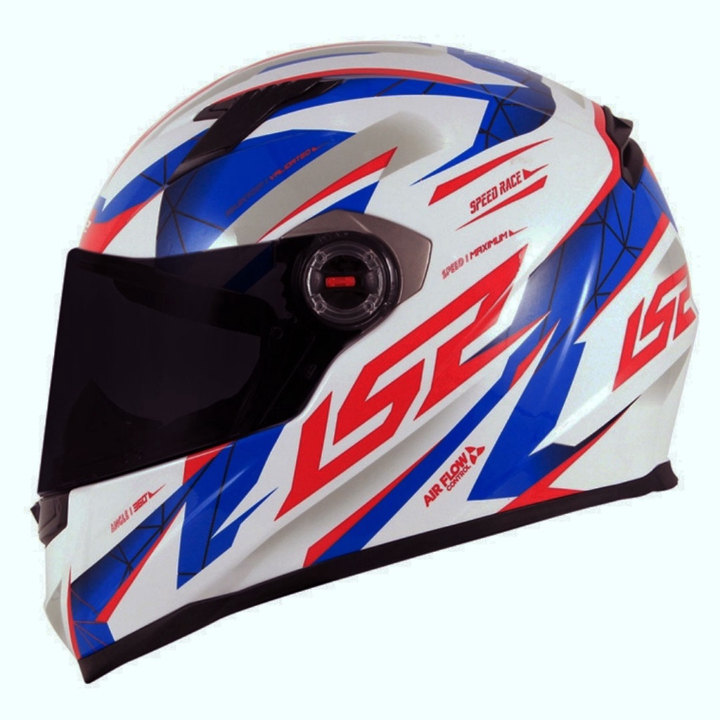 Capacete LS2 FF358 Draze White Blue Red 58 | Shopee Brasil