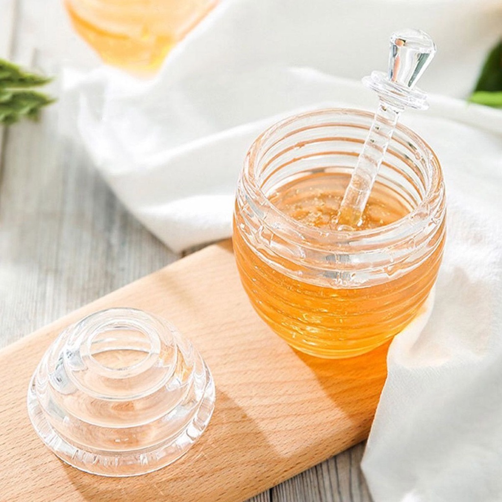 Meleira Porta Mel Pote Açucareiro Com Pegador Tampa Acrílico | Shopee ...