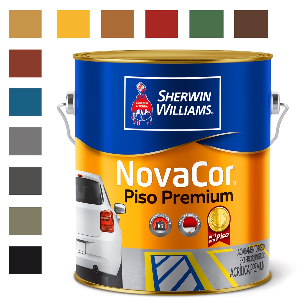 Tinta Piso Novacor Sherwin Williams Cores 3,6litros | Shopee Brasil