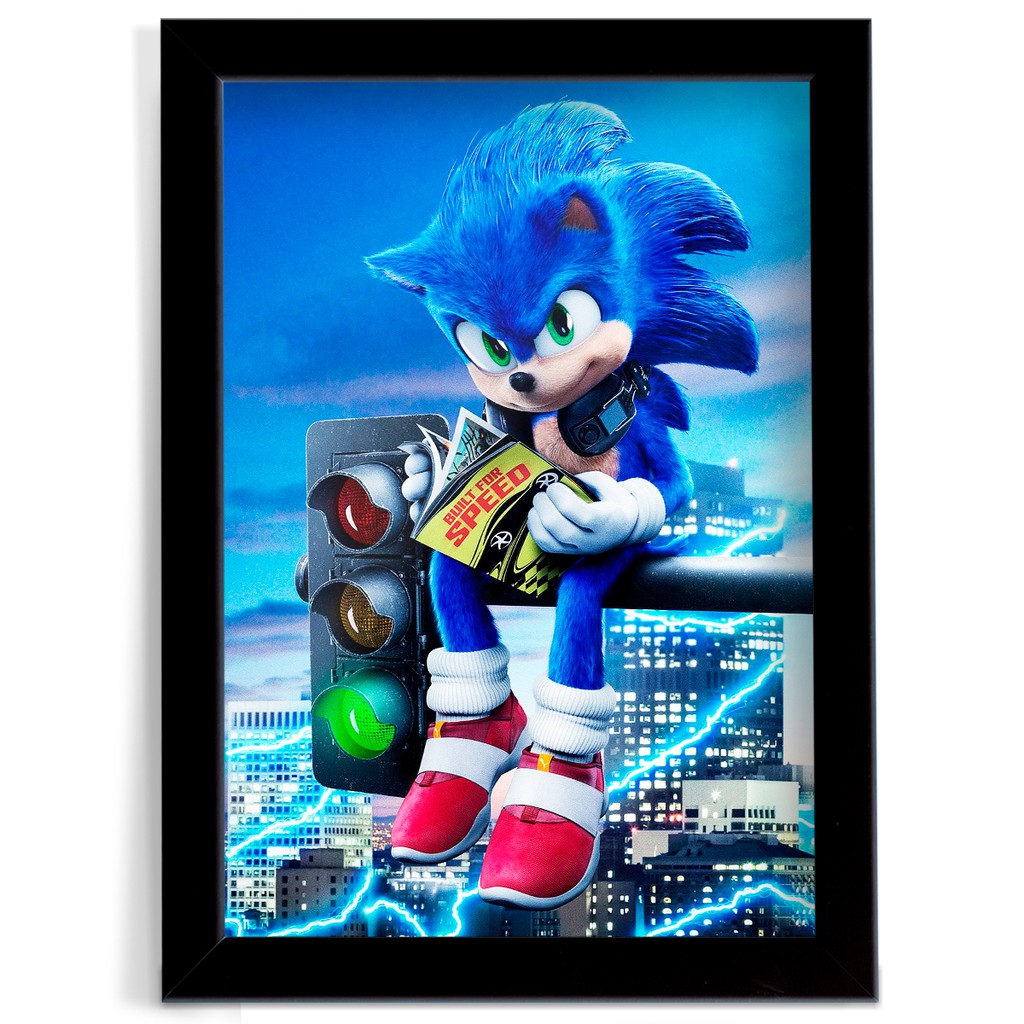 Quadro com Moldura A4/A3 Sonic | Shopee Brasil
