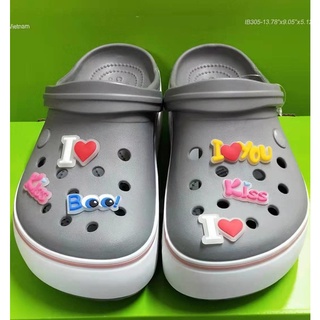 Crocs Plataforma Colorida Transparente Brilhante jibbitz | Shopee Brasil