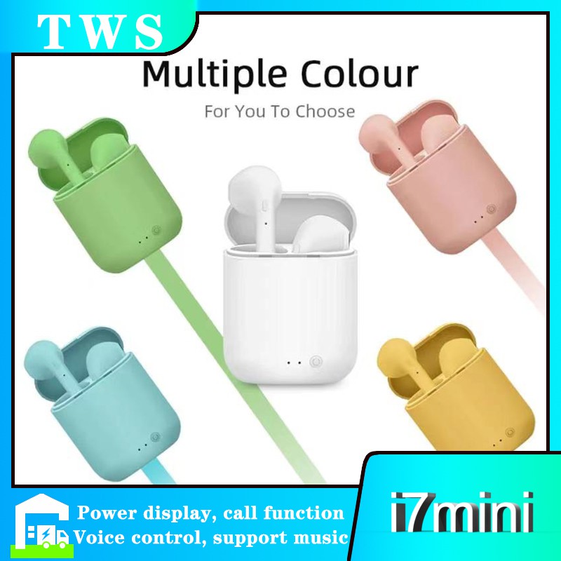 i7s Mini Fone Bluetooth 5.0 de Ouvido 5.0 Tws Sem Fio Cor Rosa Para iOS ...