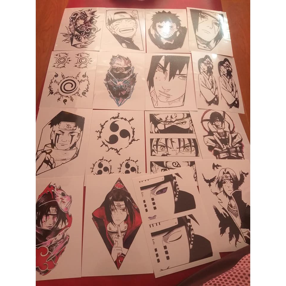 Tatuagem Naruto Temporária Fake Akatsuki Kakashi À Prova D 'Água ...