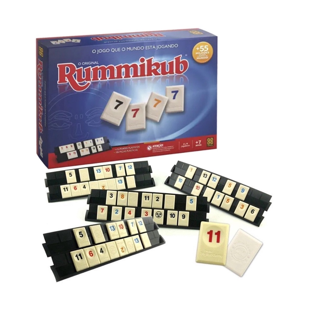 Jogo De Tabuleiro Rummikub O Original - Da Marca Grow Divertido ...