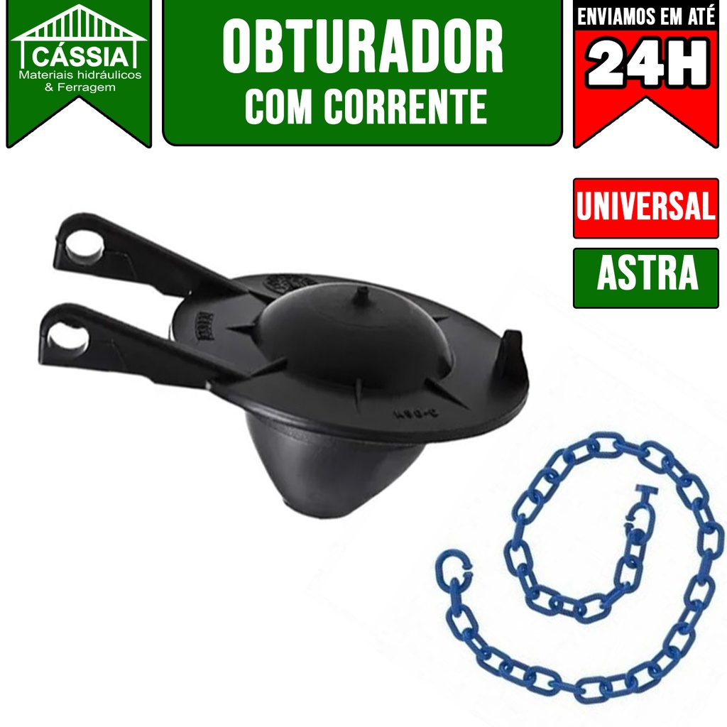 Reparo caixa acoplada universal obturador com corrente Astra KSO | Shopee Brasil