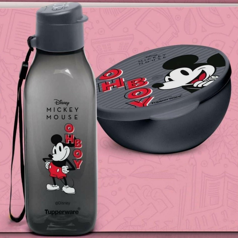 Eco 500ml Quadrada + Pote Redondo 300ml do MICKEY Tupperware Original ...