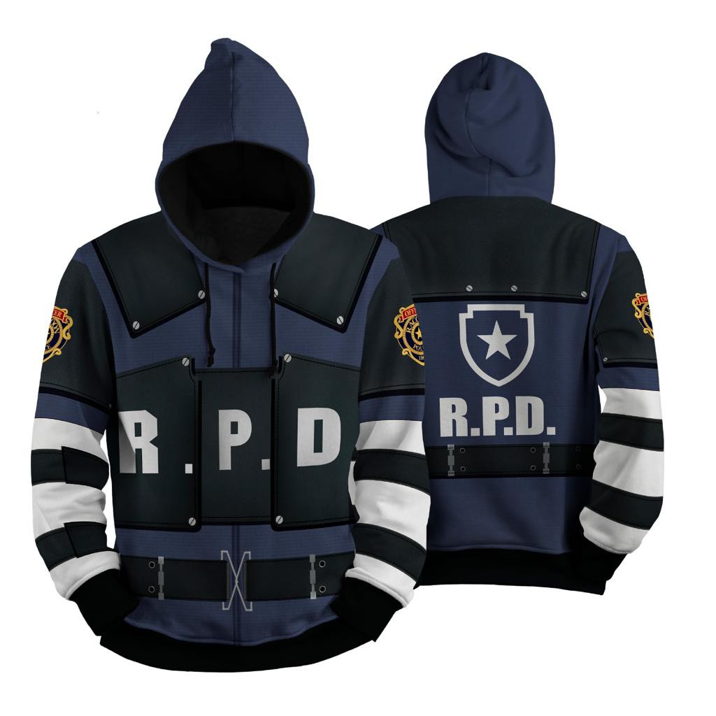 Moletom Blusa Resident Evil Rpd Leon Scott Kennedy Cosplay 1 Full ...