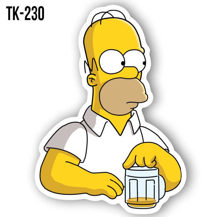 Adesivo Simpsons - Homer Sticker 10x10cm | Shopee Brasil