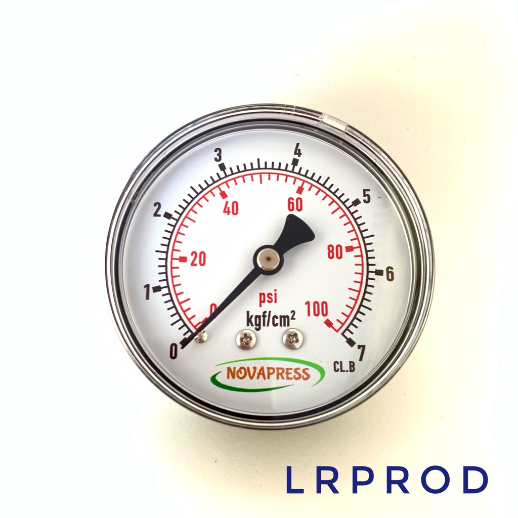 Manômetro Diam.63mm (2.1/2” ) Horizontal - Escala 0-7 KGF/CM2 x 100 PSI | Shopee Brasil
