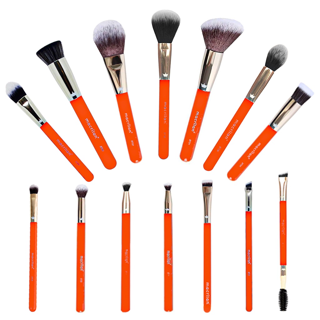Pincel Maquiagem Profissional Macrilan – Linha Beauty Tools | Shopee Brasil