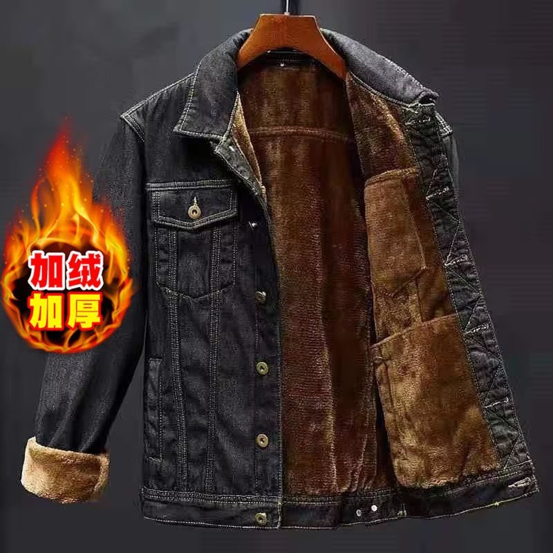 Jaqueta Jeans Masculina Plus Size Com Bojo/De Inverno Para Outono ... Jaqueta Jeans Masculina Plus Size Com Bojo/De Inverno Para Outono ...