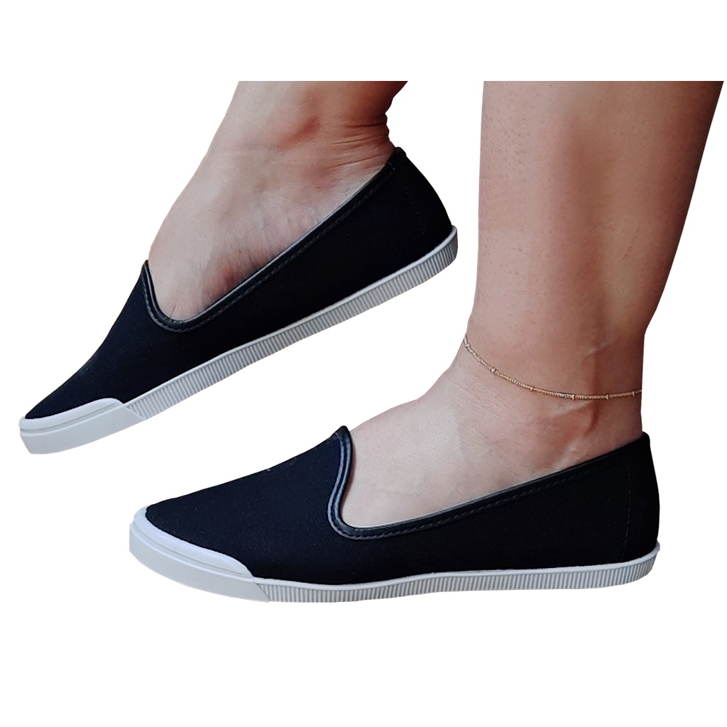 Sapatilha Feminina Moleca Preta Original Confortável e Leve Flat ...
