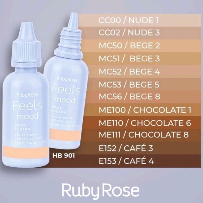Base Fluida Feels Mood Ruby Rose | Shopee Brasil