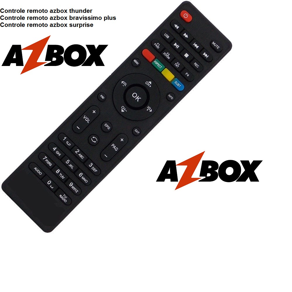 Controle remoto receptor Azbox bravissimo hd plus pronta entrega | Shopee Brasil