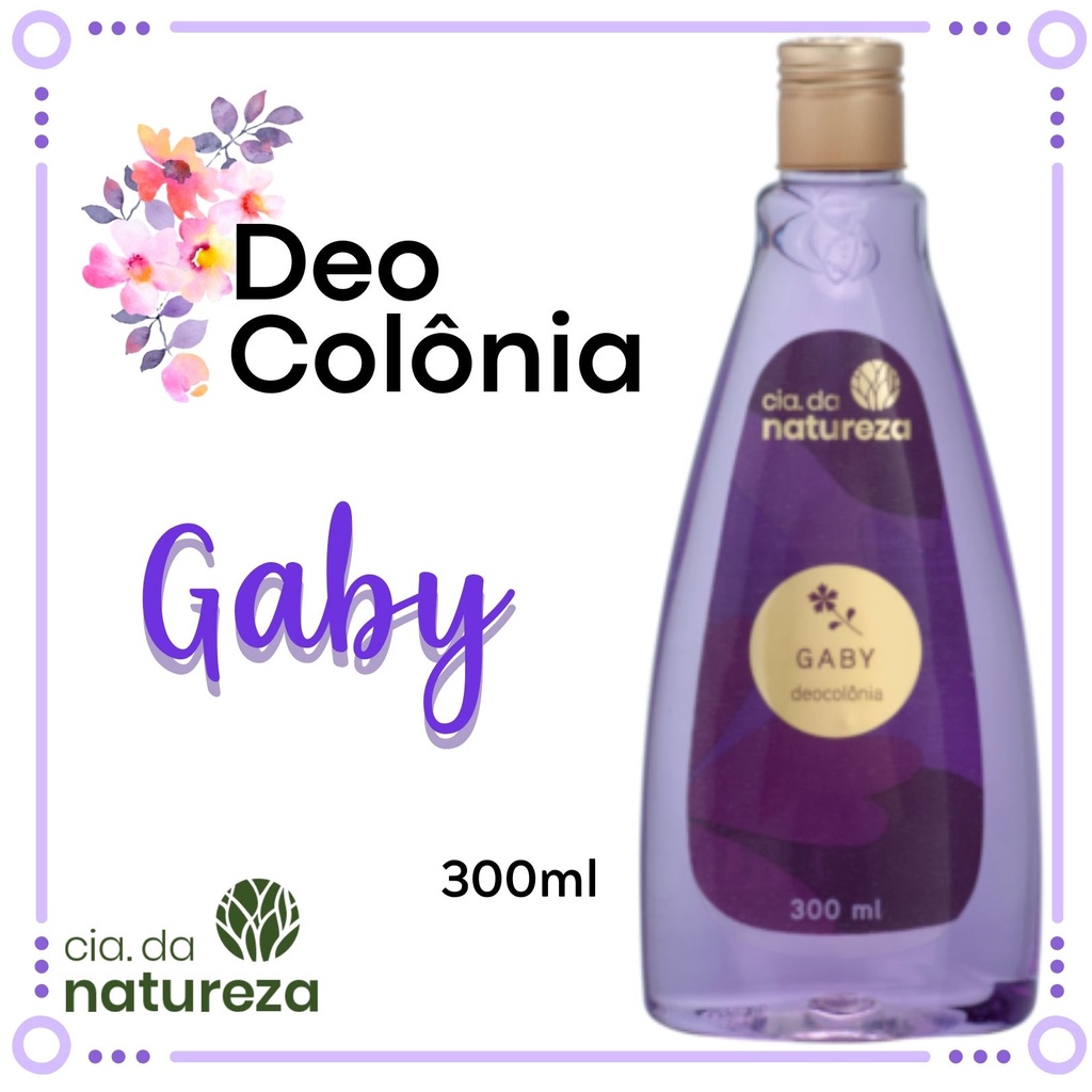 Deo Colonia Gaby Perfume Feminino Cia Da Natureza 300ml | Shopee Brasil