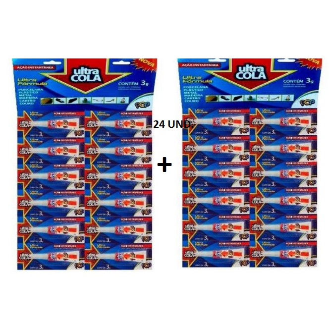 cartela de super cola pop 24 unidades | Shopee Brasil