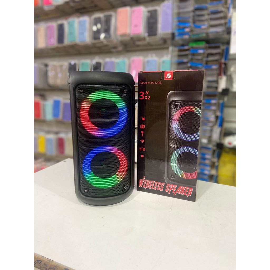 Caixa de som KTS 1296 Bluettoth grande portátil potente | Shopee Brasil