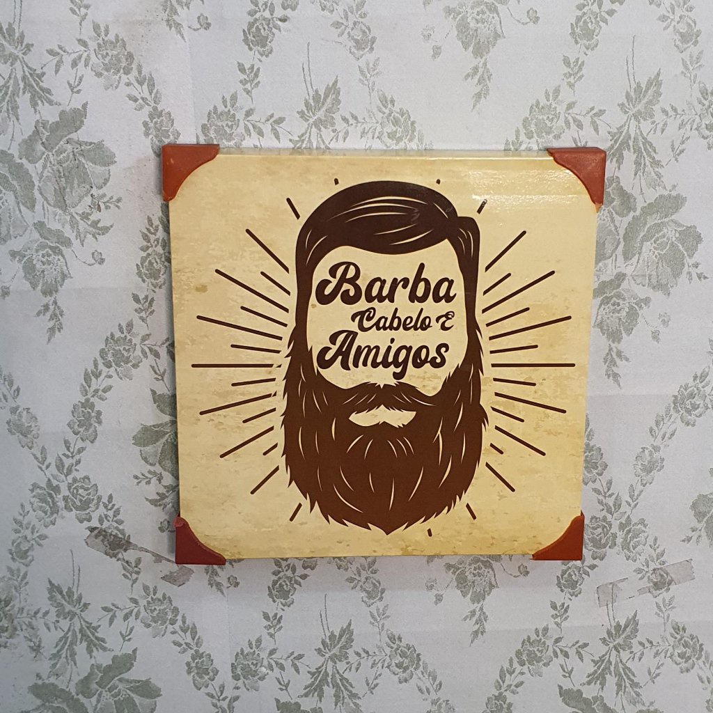 Quadro Decorativo De Metal 20cm X 20cm Adesivado | Shopee Brasil