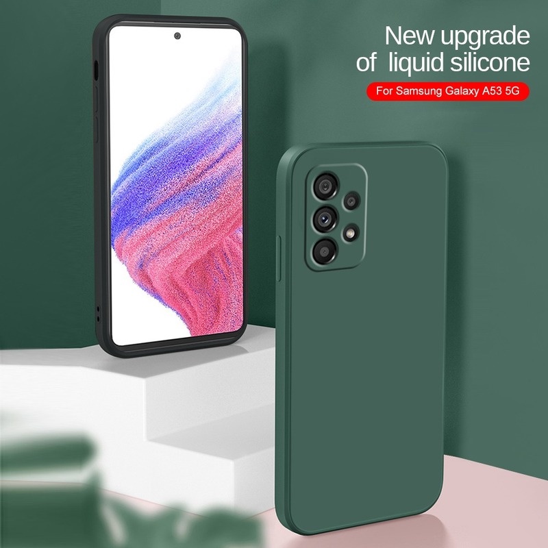 Capa Quadrada De Silicone Líquido Para Celular Samsung Galaxy A53 A73 A33 A23 A13 A52 A52S 5G ...