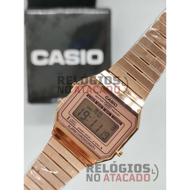 Relógio Casio Vintage A700 Rose c/ Caixa Premium | Shopee Brasil
