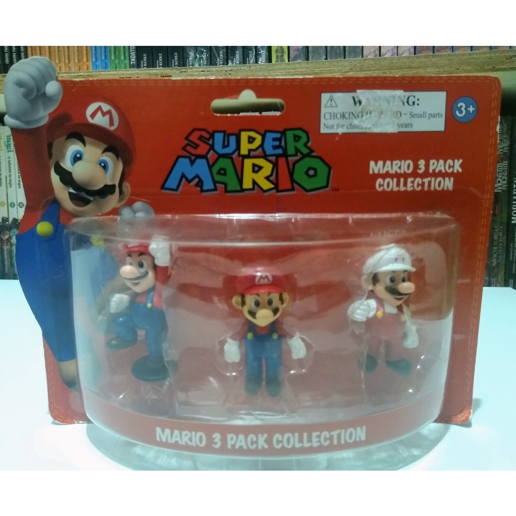 Super Mario Pack Com 3 Miniaturas Nintendo! Novo E Lacrado | Shopee Brasil