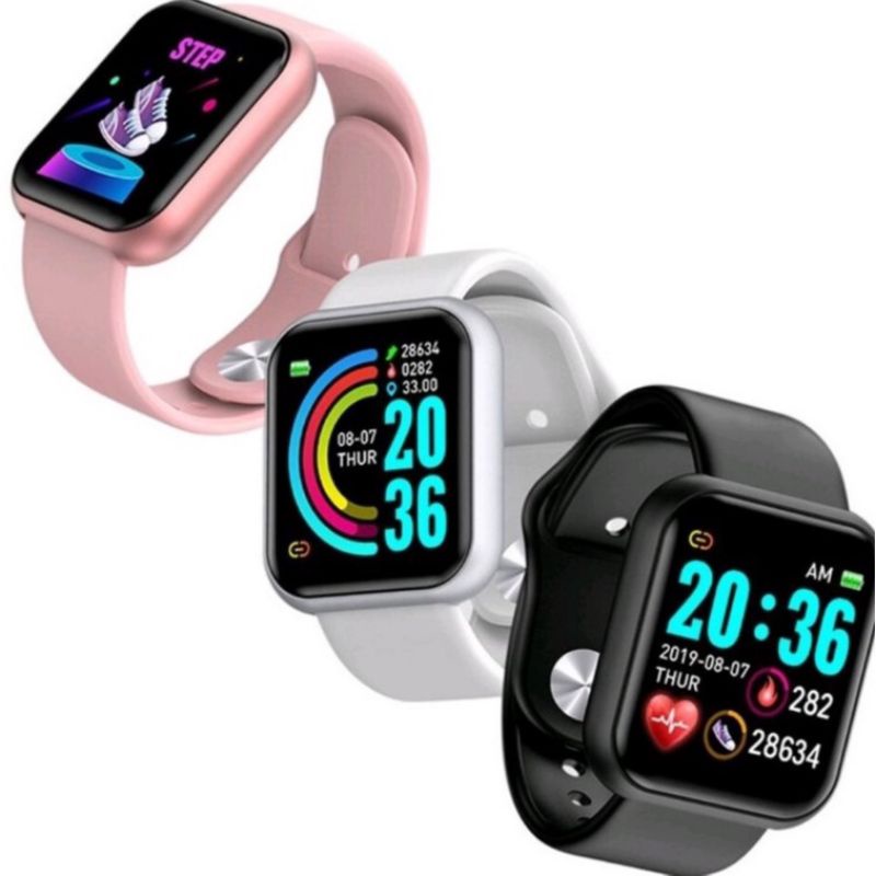 Relogio Smartwatch D20 smartwach relógio inteligente varias cores ...