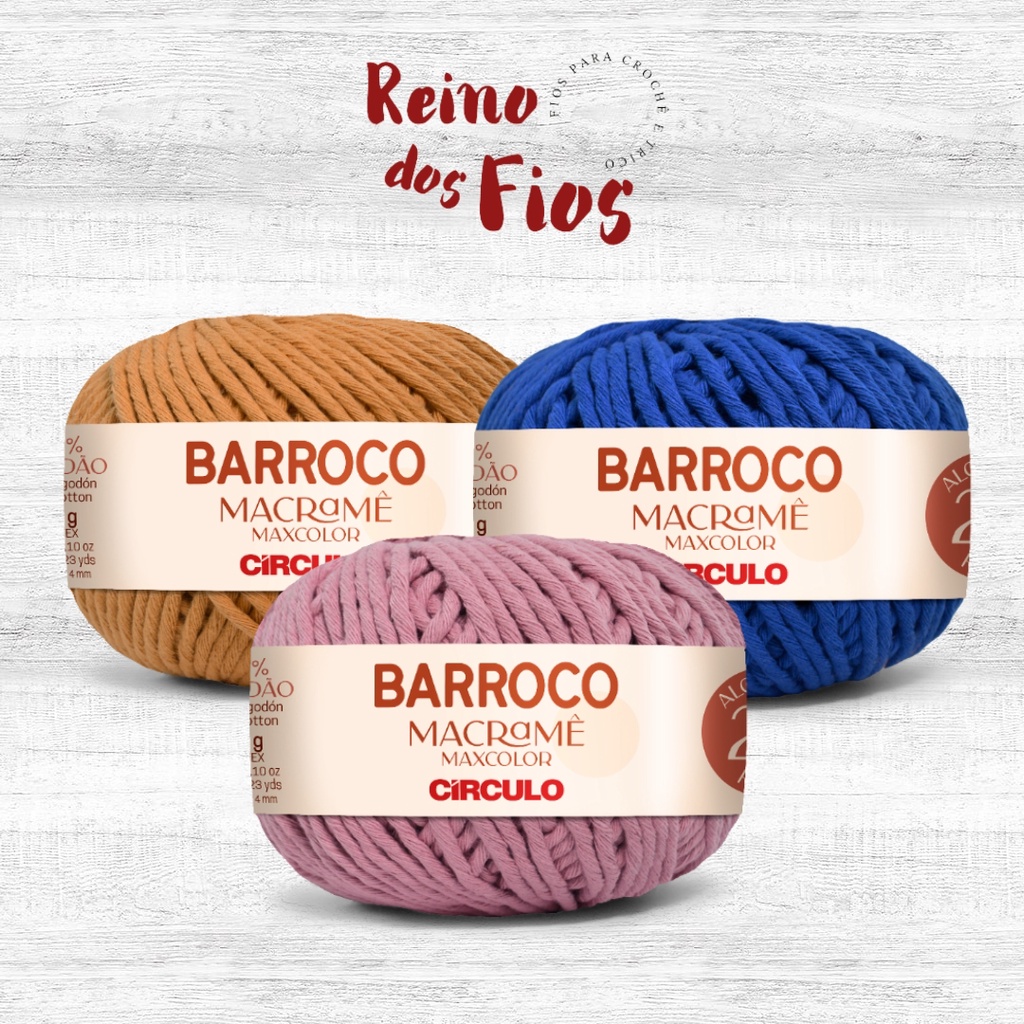 Barroco Macramê Maxcolor Circulo 24 Fios 400g | Shopee Brasil