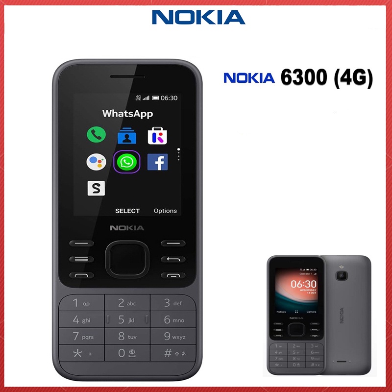 Nokia 6300 WIFI 4G mobile phone GSM dual card whatsapp Facebook Estudante Idosos Telefone Móvel ...