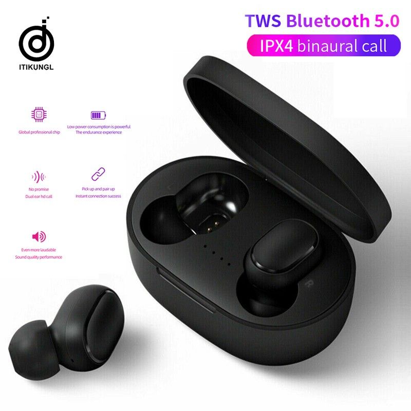 Fone de ouvido bluetooth sem fio A6s TWS 5.0 headset phones para iPhone ...