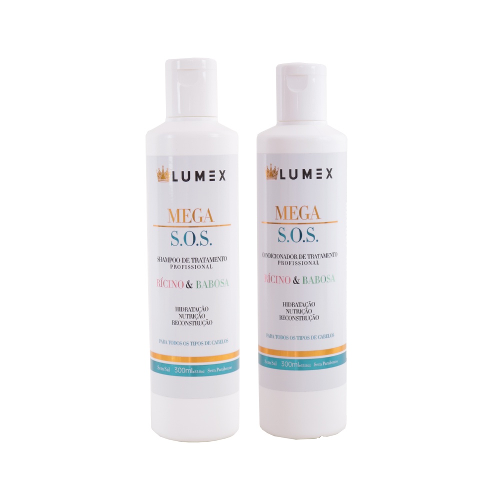 Kit Lumex Shampoo + Condicionador Mega S.O.S Tratamento Profissional ...