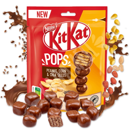 Kit Kat Pops Peanut Corn & Chia Seeds - Nestlé - Importado Bulgária ...
