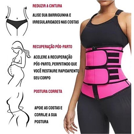 Cinta Modeladora Feminina OFICIAL Pós Parto Faixa Abdominal | Shopee Brasil