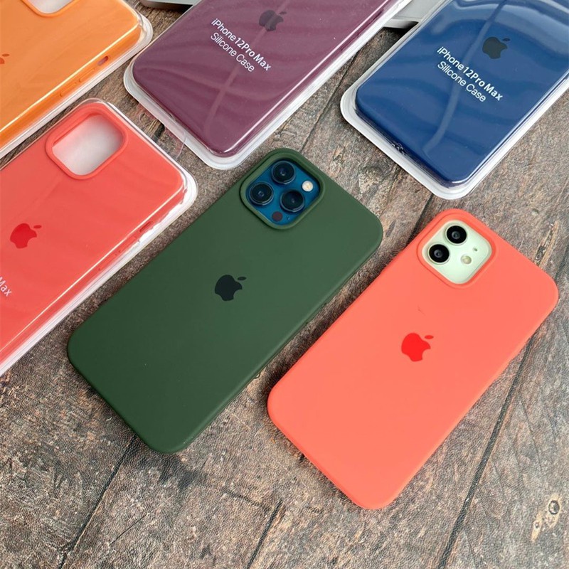 Capa Capinha Silicone para iPhone 12 | 12 Pro Fechada Embaixo Aveludada ...