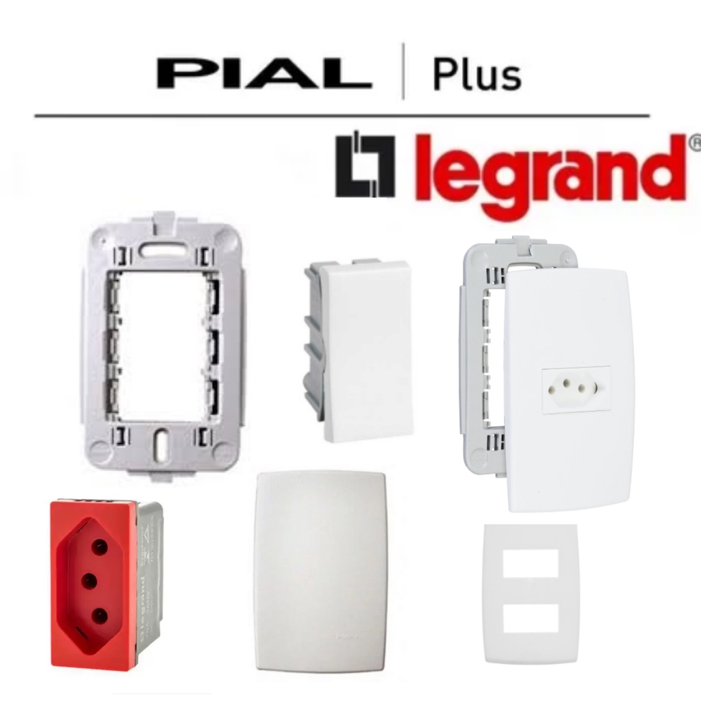 Pial Plus Legrand Interruptor / Tomada / Placa / Suporte - Escorrega o ...