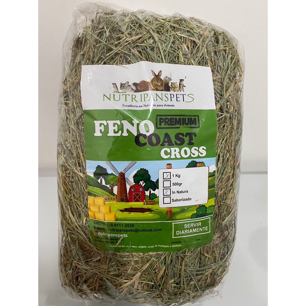 Kit 05 Feno coast Cross 500kg + 500g Cidreira - VetSelvagem | Shopee Brasil