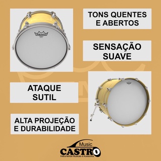 kit de Peles de Bateria 10-12-14 emperor tom surdo porosa remo Usa filme duplo coated | Shopee ...