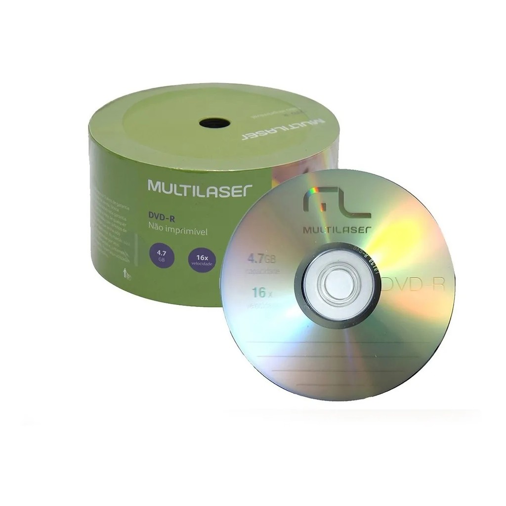200 Dvd Virgem Multilaser Logo 4.7Gb 120min Filmes Original | Shopee Brasil