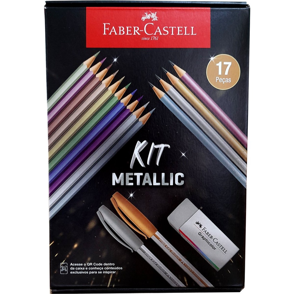 Kit Faber Castell Metallic 17 Itens | Shopee Brasil