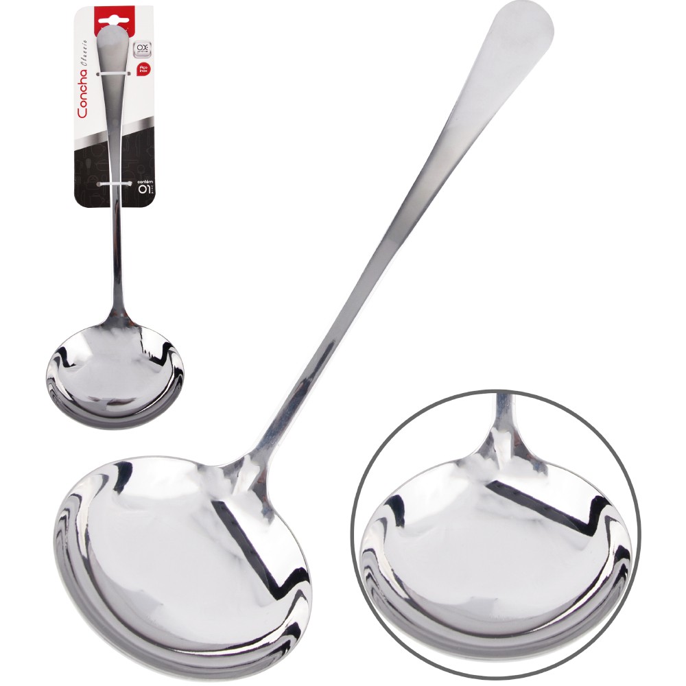 CONCHA DE INOX CLASSIC OX PRIME 29X9CM | Shopee Brasil