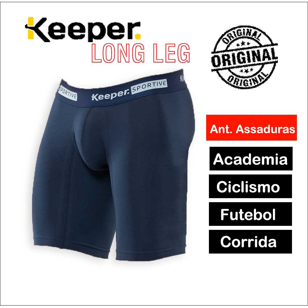 Cueca boxer long leg comprida anti assadura corrida treino academia ...